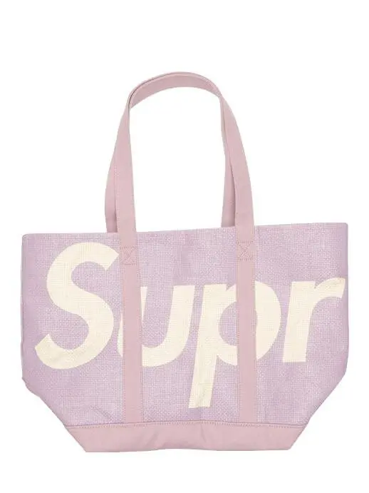 Supreme Raffia Tote - Purple