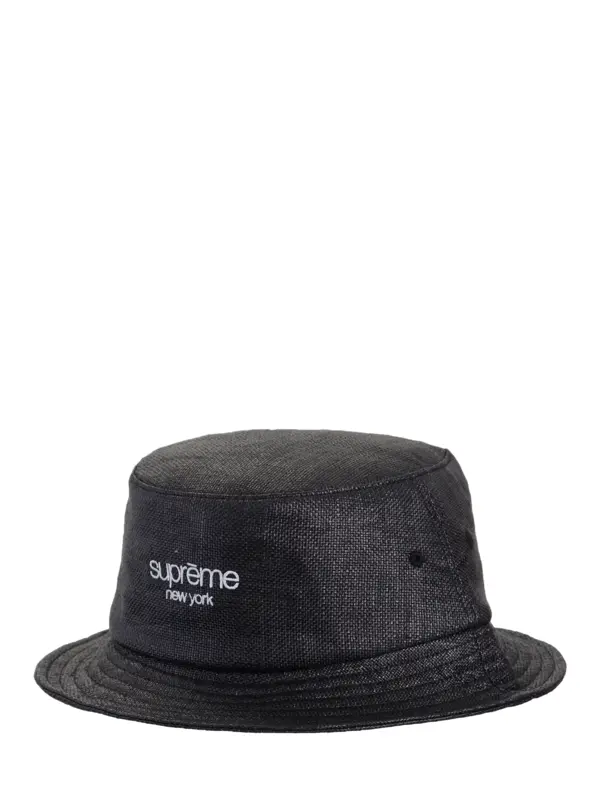 Supreme Raffia Crusher Hat - Black