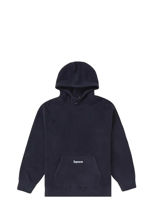 Supreme Polartec Hooded Sweatshirt - Navy Blue
