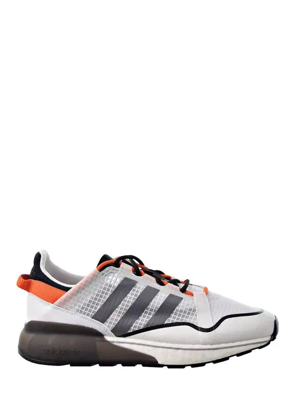 Adidas Zx 2k Boost Lace Up Sneakers - Cloud White/grey Three/orange