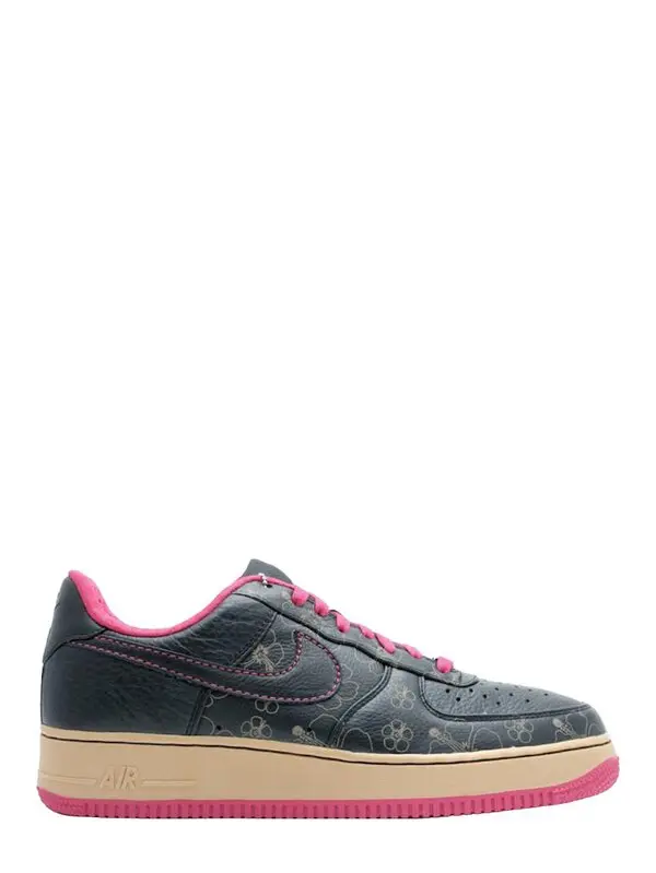 Nike Air Force 1 Low Floral Sneakers - Black/cerise