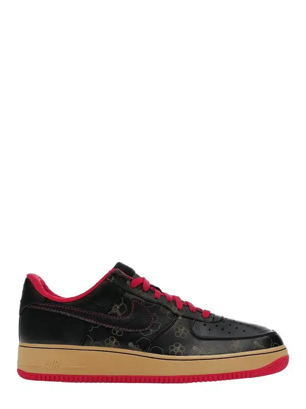 Nike Air Force 1 Low Floral Sneakers - Black/cerise