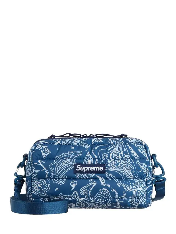Supreme Puffer Side Bag - Blue Paisley