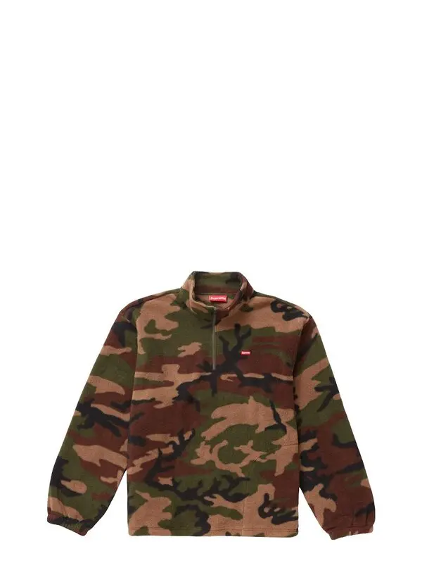 Supreme Polartec Half Zip Pullover - Woodland Camo