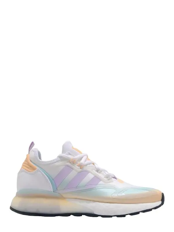 Adidas Zx 2k Boost Space Race Sneakers - Cloud White/purple Tint/acid Orange