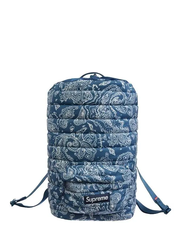 Supreme Puffer Backpack - Blue Paisley