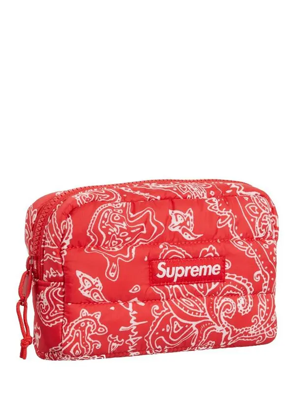 Supreme Puffer Pouch - Red Paisley