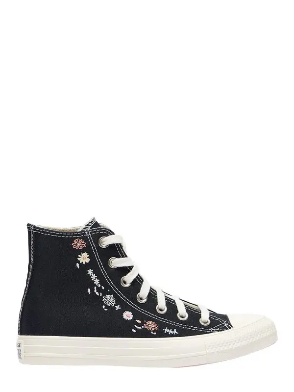 CONVERSE Chuck Taylor All Star Hi Embroidered Floral Sneakers - Black/egret