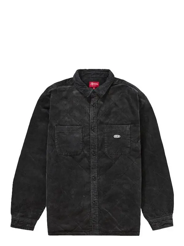 Supreme Quilted Corduroy Shirt - Black