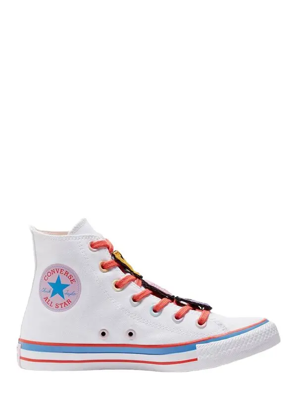 CONVERSE Chuck Taylor All Star High Top Sneakers - White/mandarin Red/marina