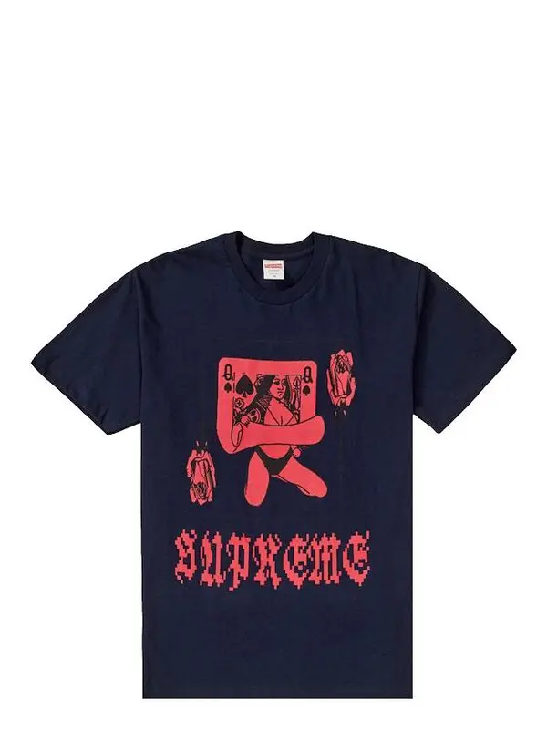 Supreme Queen Tee Shirt - Navy Blue