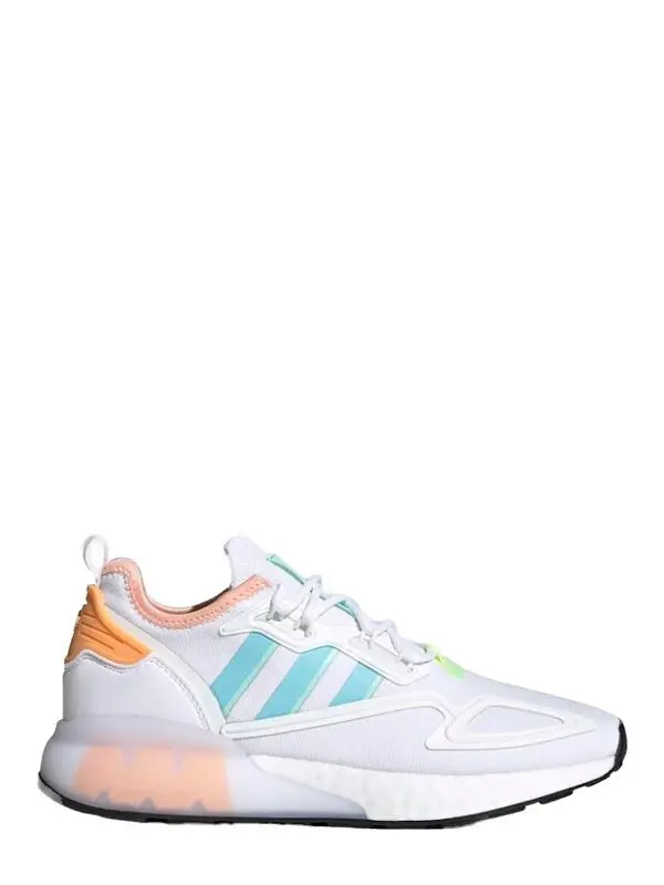 Adidas Zx 2k Boost Sneakers - Core White/hazy Sky Blue/glow Pink