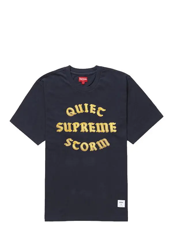 Supreme Quiet Storm Short Sleeve Tee Shirt - Navy Blue