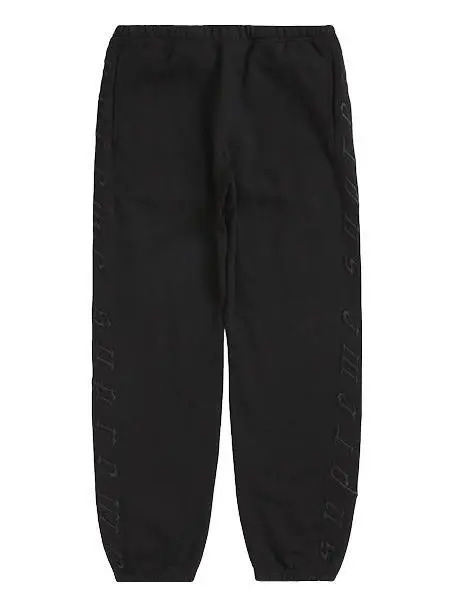 Supreme Raised Embroidery Sweatpant - Black