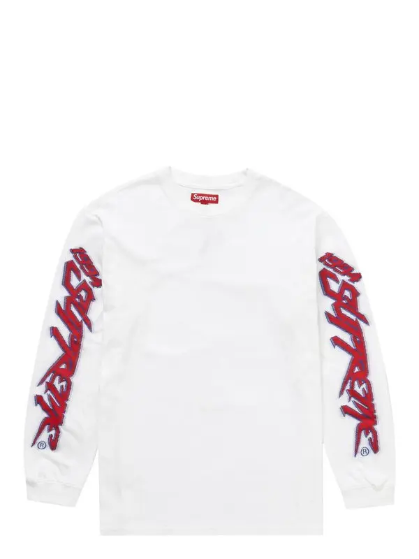 Supreme Racing Intarsia Long Sleeve Top - White