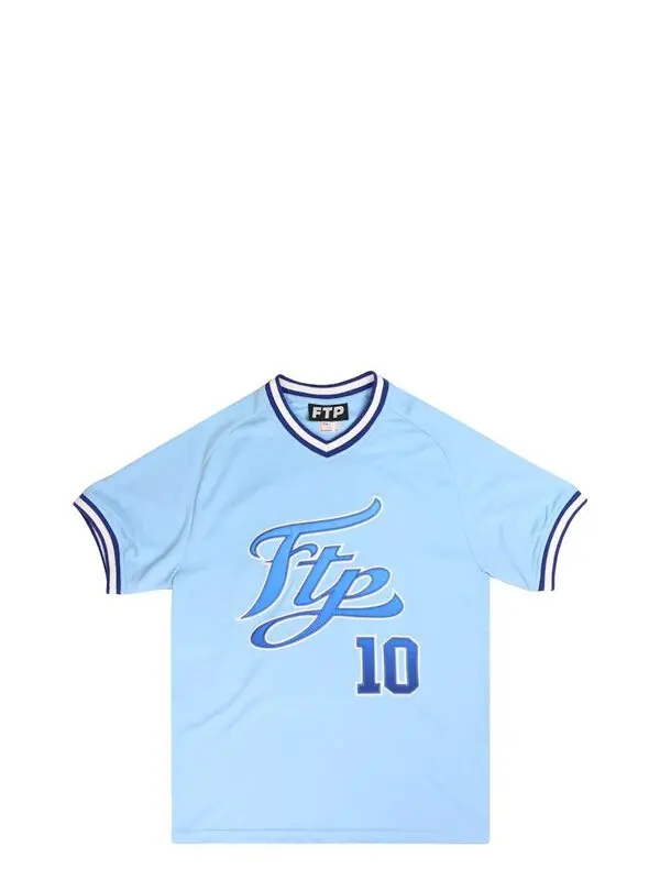 FTP Script Pullover Baseball Jersey - Light Blue