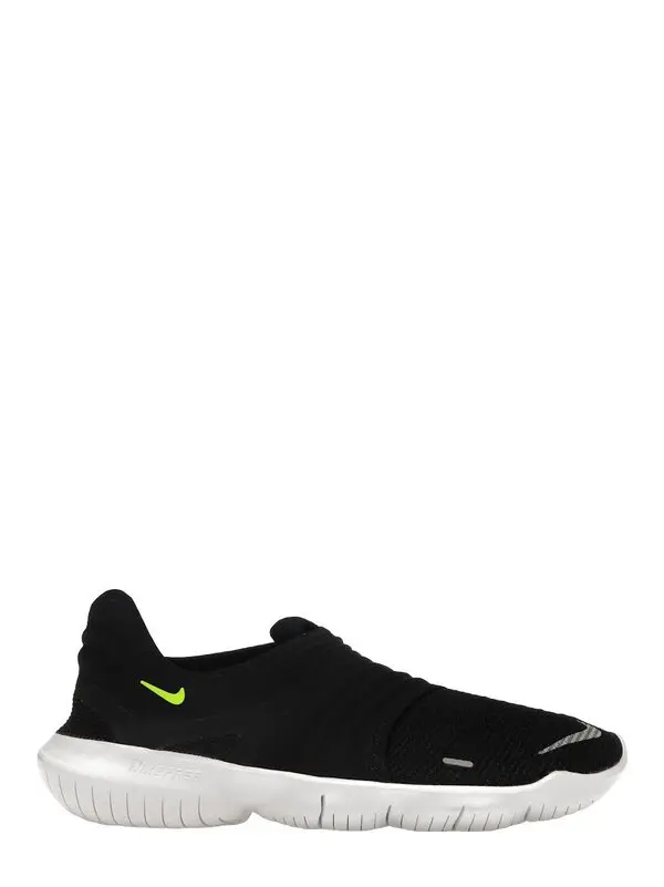 Nike Free Rn Flyknit 3.0 Sneakers - Black White Volt