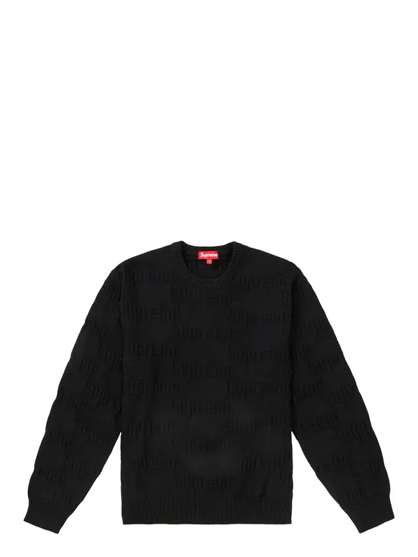 Supreme Raised Logo Sweater - Black