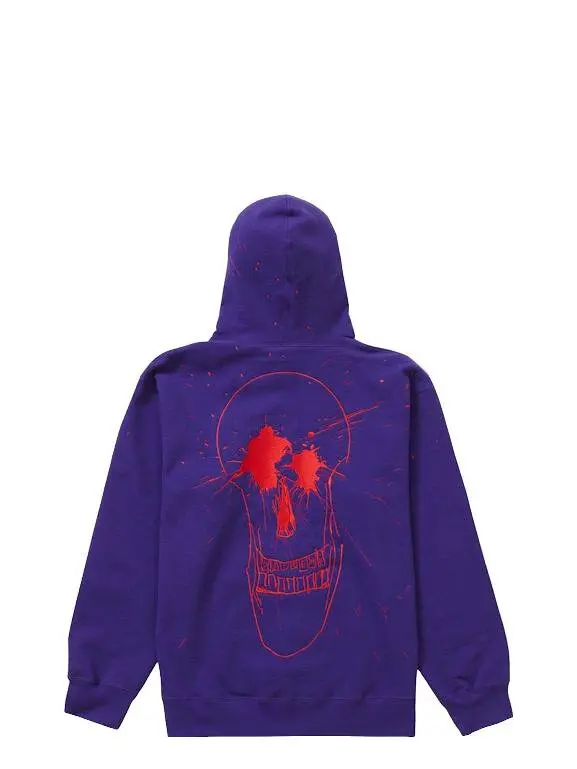 Supreme Ralph Steadman Skull Hooded Sweatshirt - Purple