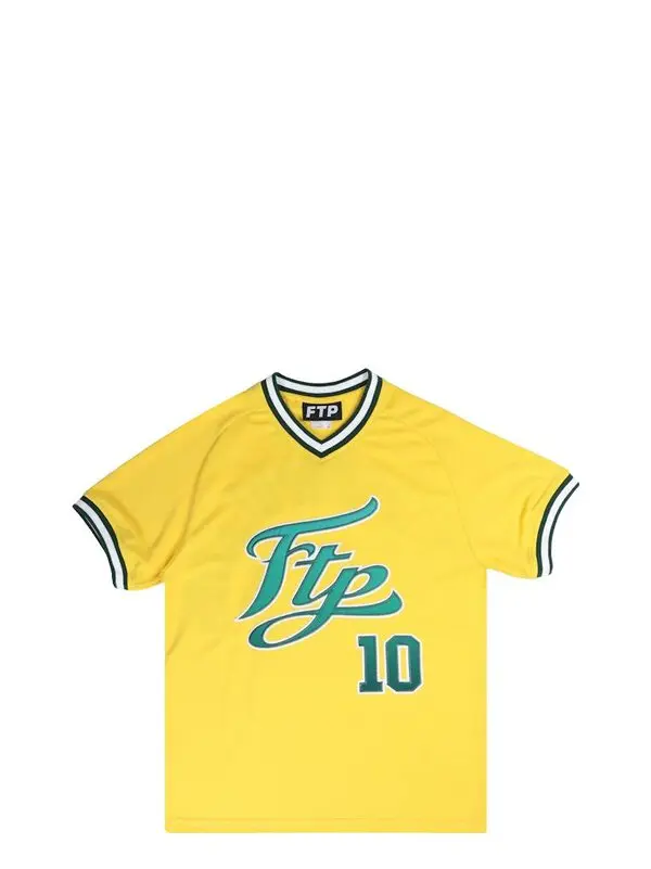 FTP Script Pullover Baseball Jersey - Yellow