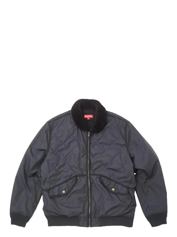 Supreme Quilted Nylon Tanker Jacket - Black