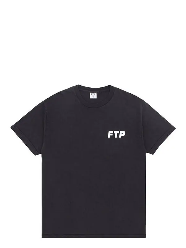FTP Overdyed Logo Tee Shirt - Black