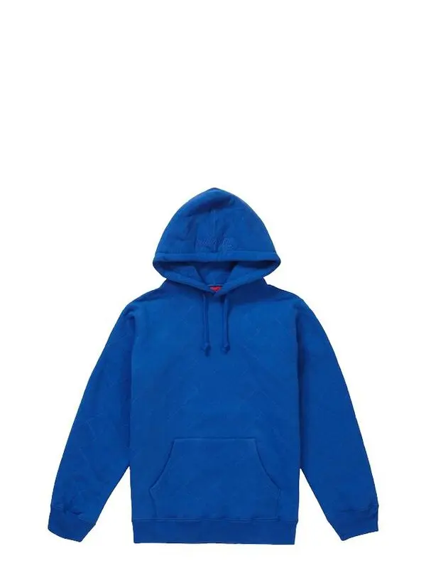 Supreme Quilted Hooded Sweatshirt - Royal