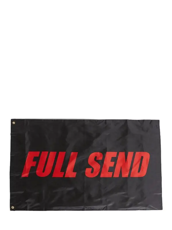 FULL SEND Logo Flag - Black/red