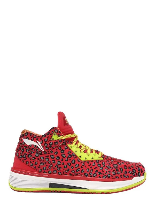 LI-NING Way Of Wade 2 Leopard Sneakers - Red/yellow/white
