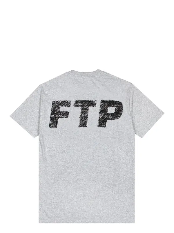FTP Scribble Logo Tee Shirt - Heather Grey