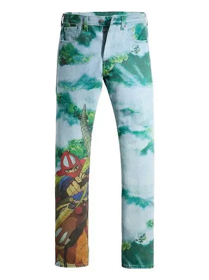 LEVI'S X Princess Mononoke 501 '93 Straight Jeans - Xghibli Cloud Blue