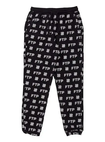 FTP X Undefeated All Over Sweatpant - Black