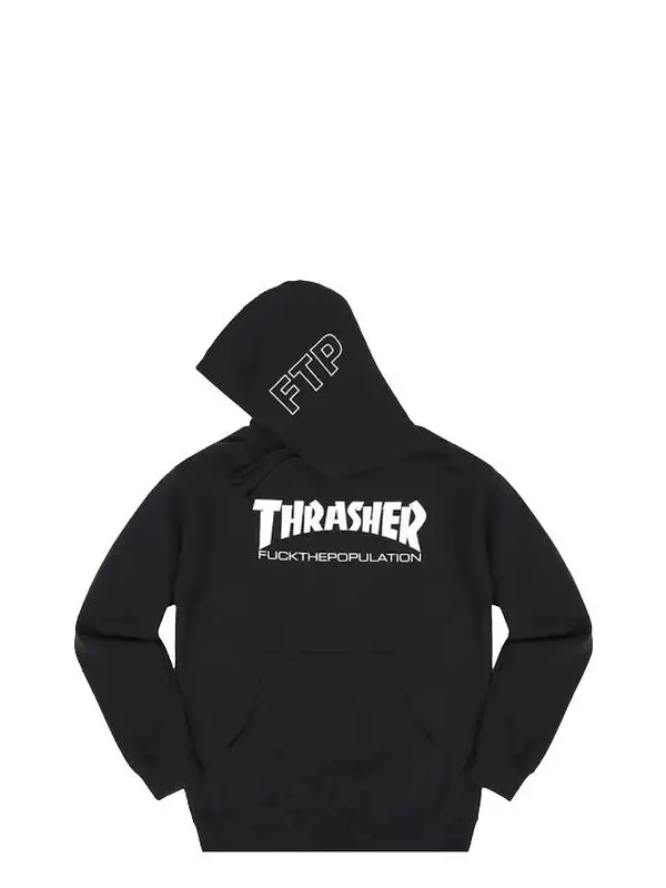 FTP Thrasher Logo Pullover Hoodie - Black