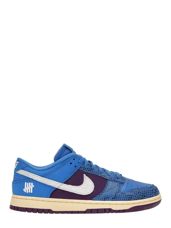 Nike Dunk Low Undefeated On It Sneakers - Signal Blue/white/night Purple