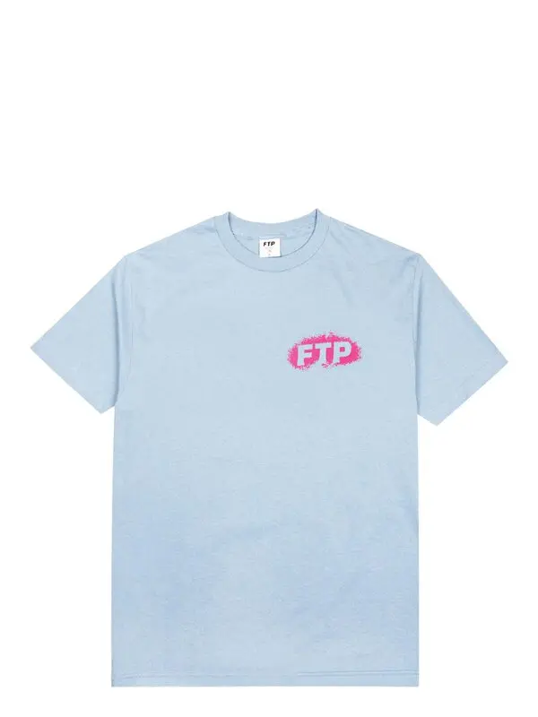 FTP Splatter Logo Tee Shirt - Carolina Blue
