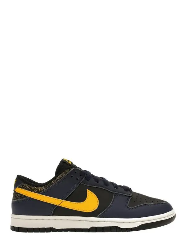 Nike Dunk Low Vintage Michigan Sneakers - Black/tour Yellow/midnight Navy Blue