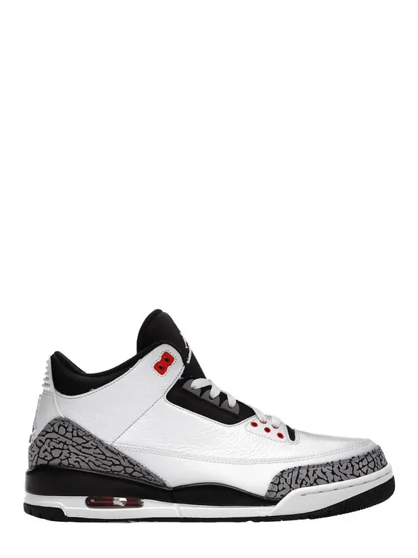 JORDAN 3 Retro Sneakers - White/cement Grey/infrared 23
