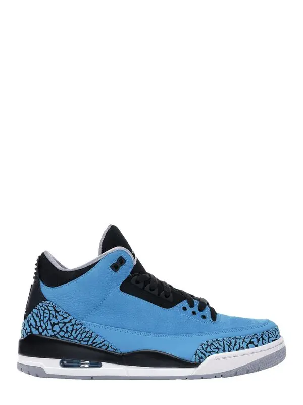 JORDAN 3 Retro Powder Blue Sneakers - Dark Powder Blue/black/wolf Grey