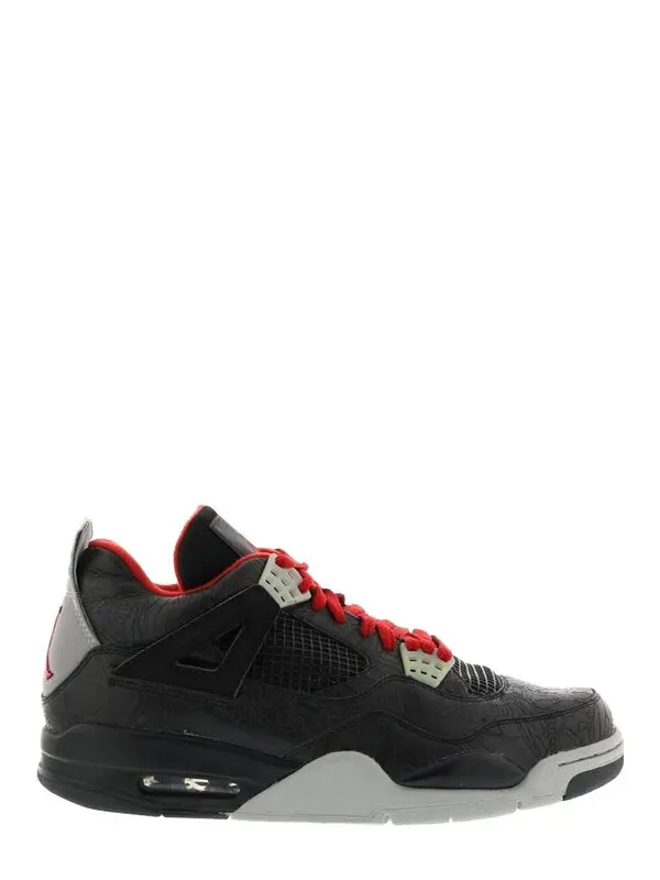 JORDAN 4 Retro Laser Sneakers - Black/varsity Red/medium Grey Laser