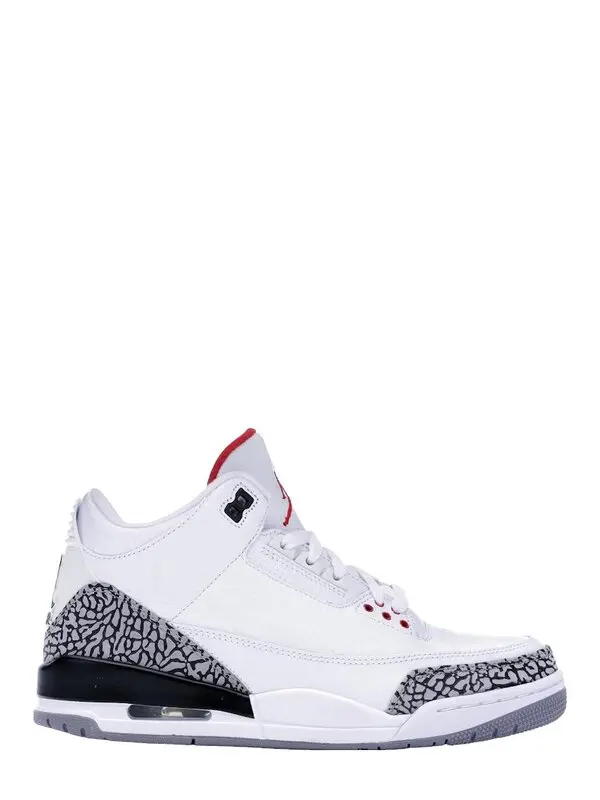JORDAN 3 Retro Cement - White/cement Grey/fire Red