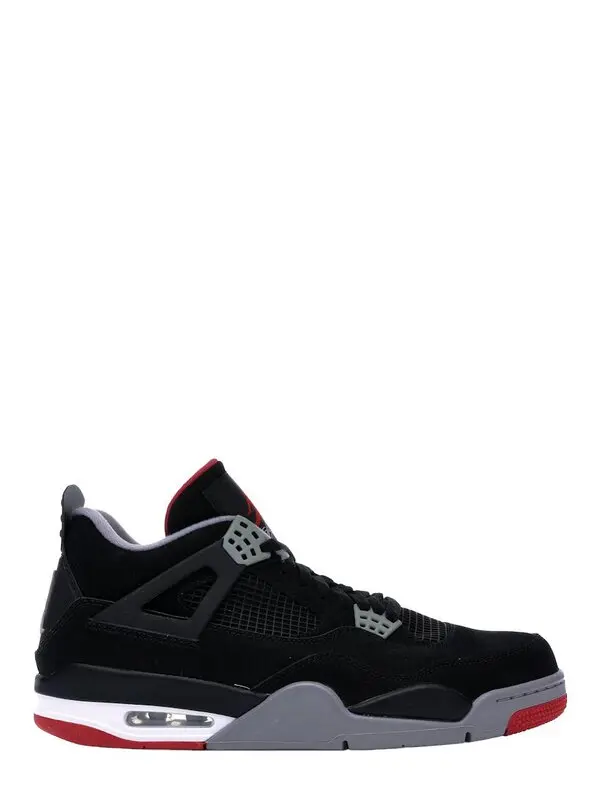 JORDAN 4 Retro Cement Sneakers - Black/fire Red/cement Grey