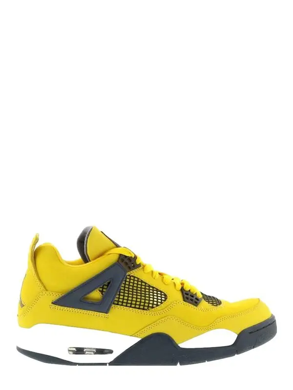 JORDAN 4 Retro Lightning Sneakers - Tour Yellow/dark Blue/grey