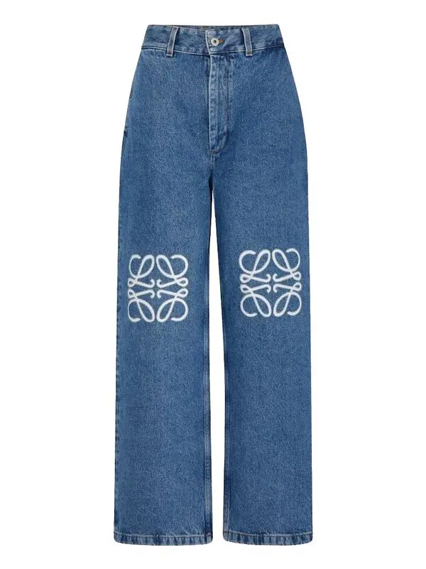Loewe Anagram Baggy Jeans - Blue