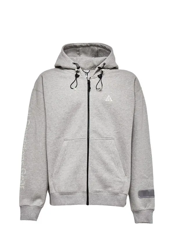 Nike Thermafit Airora Full-zip Fleece Hoodie - Grey Heather/black/light Smoke Grey