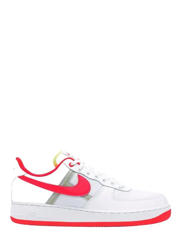 Nike Air Force 1 Low Transparent Crimson Sneakers - White/bright Crimson/barely Volt