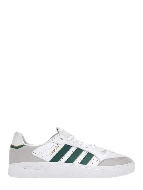 Adidas Tyshawn Low Sneakers - Cloud White/collegiate Green/gold Metallic