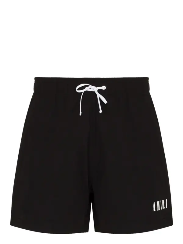 Amiri Logo Swim Shorts - Black