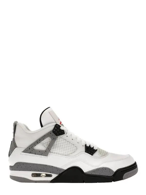 JORDAN 4 Retro Cement Sneakers - White/black/tech Grey
