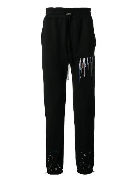 Amiri Core Logo Paint Drip Sweatpants - Black