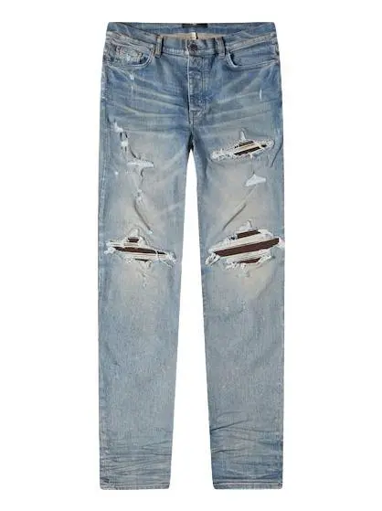 Amiri Mx1 Suede Skinny Jeans - Clay Indigo